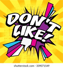 Pop Art Comics Icon Dont Like Stock Vector (Royalty Free) 339071549 ...