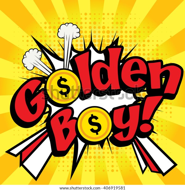 Pop Art Comics Icon Golden Boy Stock Vector (Royalty Free) 406919581 ...