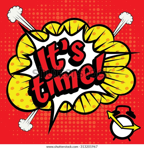 Pop Art Comics Icon Time Speech Stock Vector (Royalty Free) 313201967 ...