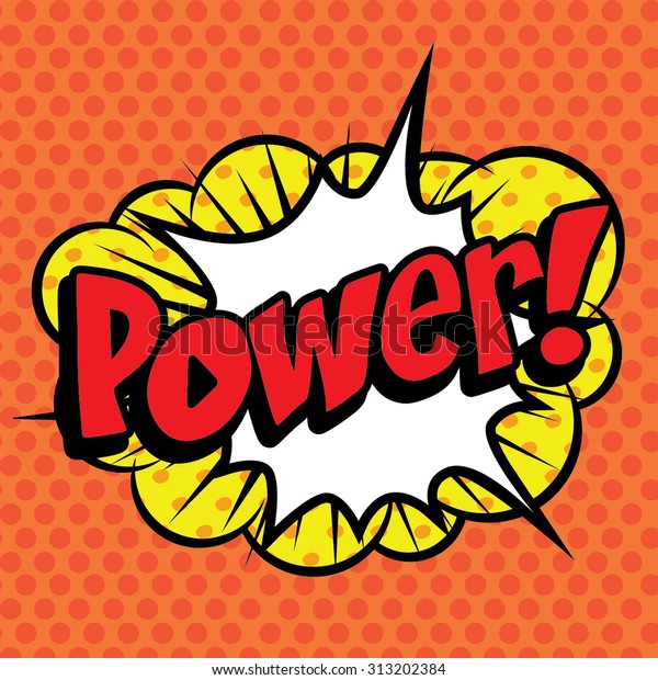 Pop Art Comics Icon Power Speech Stock Vector (Royalty Free) 313202384