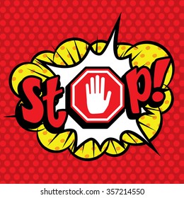 2,604 Stop Pop Art Images, Stock Photos & Vectors | Shutterstock