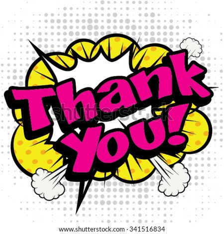 Pop Art Comics Icon Thank You Stock Vector (Royalty Free) 341516834 ...
