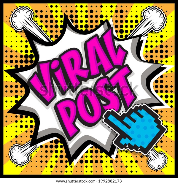 Pop Art Comics Icon Viral Post Stock Vector (Royalty Free) 1992882173 ...
