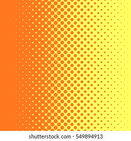 Pop Art Dots Background Yellow Orange Stock Vector (Royalty Free ...