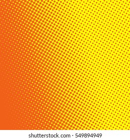Pop Art Dots Background Yellow Orange Stock Vector (Royalty Free ...