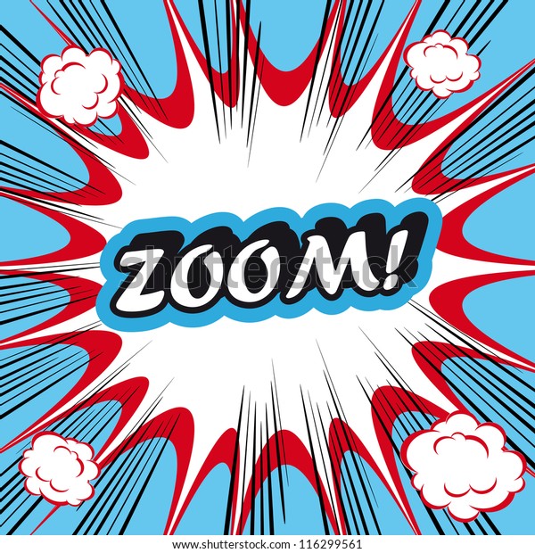 Pop Art Explosion Background Zoom Stock Vector (Royalty Free) 116299561