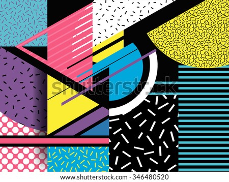 Pop Art Geometric Elements Traditional Geometric Stock Vector (Royalty ...