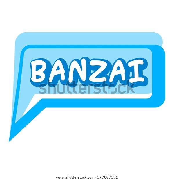 Pop Art Illustration Banzai Vector Icon Stock Vector (Royalty Free ...