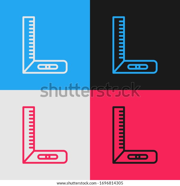 Pop Art Line Corner Ruler Icon Stock Vector (Royalty Free) 1696814305 ...