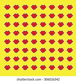 Pop Art Lips Background Stock Vector (Royalty Free) 306026342 ...