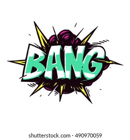 Pop Art Logo Comics Style Vector: vector de stock (libre de regalías ...