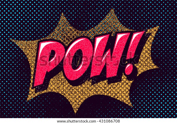 Pop Art Logo Comics Style Vector Stock Vector (Royalty Free) 431086708 ...