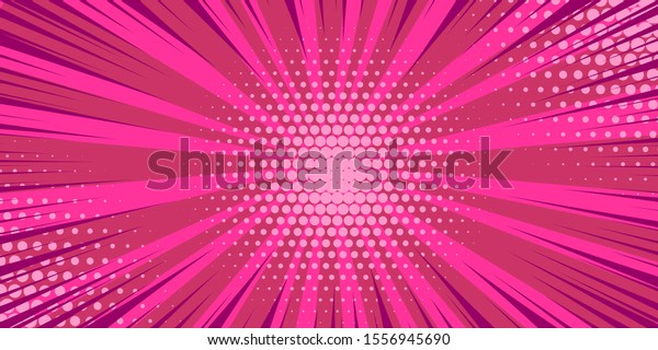 Pop Art Pink Comics Book Cartoon Stock Vector (Royalty Free) 1556945690
