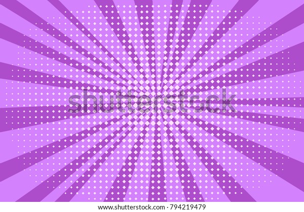 Pop Art Purple Background Retro Comic Stock Vector (Royalty Free ...