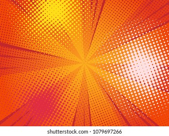 Pop Art Red Background Retro Comic Stock Vector (Royalty Free ...