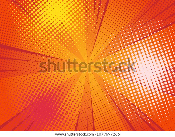 Pop Art Red Background Retro Comic Stock Vector (Royalty Free ...
