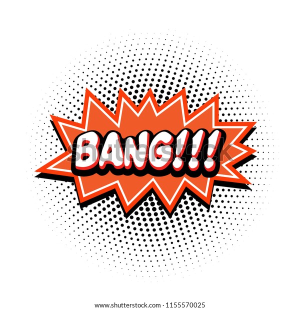 Pop Art Red Bang Bubble Vector Stock Vector (Royalty Free) 1155570025 ...