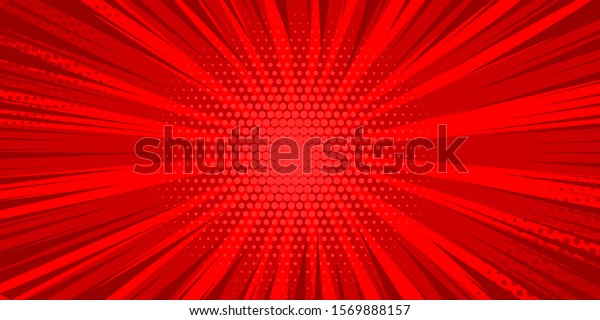 Pop Art Red Comics Book Cartoon: vector de stock (libre de regalías ...