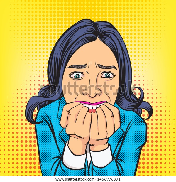 「Pop Art Retro Cartoons Scared Women」のベクター画像素材（ロイヤリティフリー） 1456976891