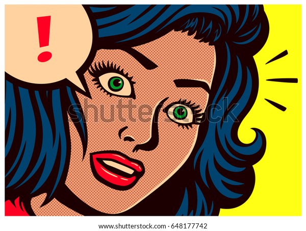 Pop Art Style Comic Book Panel Stock Vector (Royalty Free) 648177742