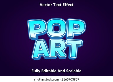 Pop Art Text Effect Blue Color Stock Vector (Royalty Free) 2165703967 ...