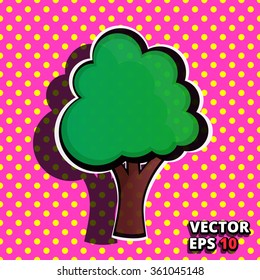 Pop Art Tree Vector Illustration Stock Vector (Royalty Free) 361045148 ...