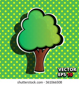 Pop Art Tree Vector Illustration Stock Vector (Royalty Free) 361066505 ...