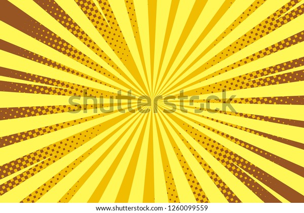 Pop Art Yellow Background Retro Comic Stock Vector (Royalty Free ...