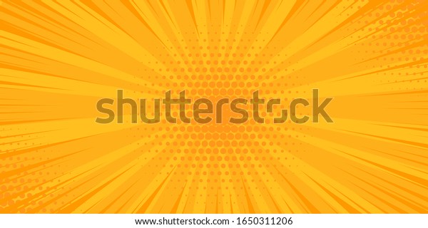 Pop Art Yellow Comics Book Cartoon Stock Vector (Royalty Free ...