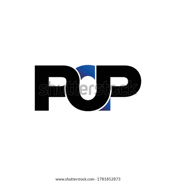 Pop Letter Design Monogram Logo Design Stock Vector (Royalty Free ...