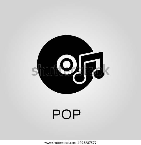 Pop Music Icon Music Symbol Flat Stock Vector (Royalty Free) 1098287579 ...