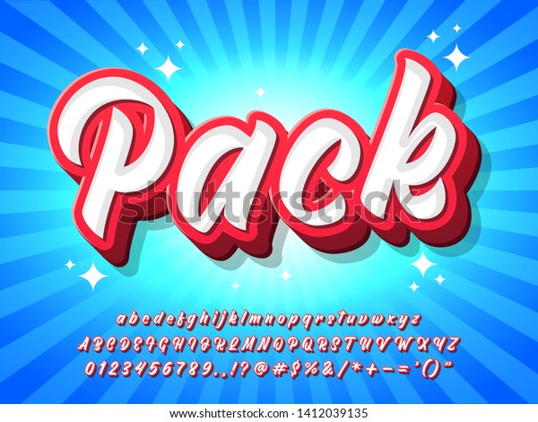 Pop Poster Template Headline Text Effect: เวกเตอร์สต็อก (ปลอดค่า ...