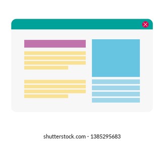 Pop Windowvector Iconflat Style Vector Illustration Stock Vector ...