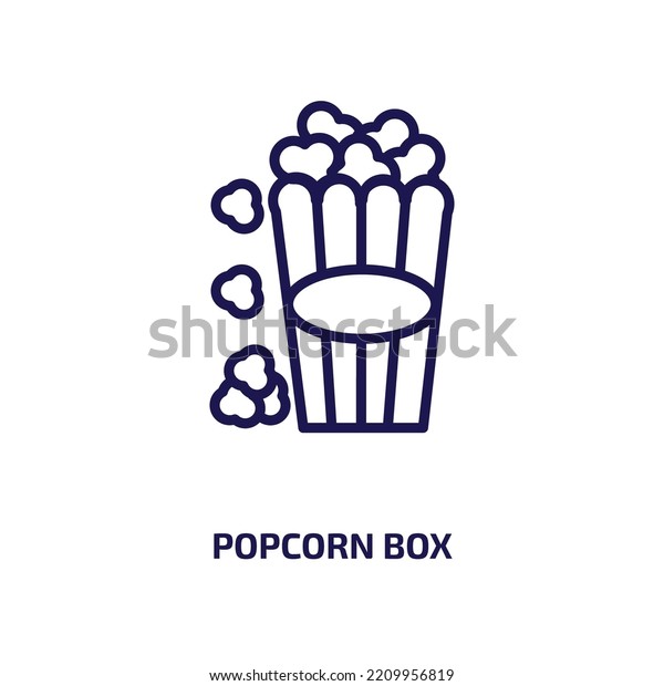 Popcorn Box Icon Cinema Collection Thin Stock Vector (Royalty Free ...