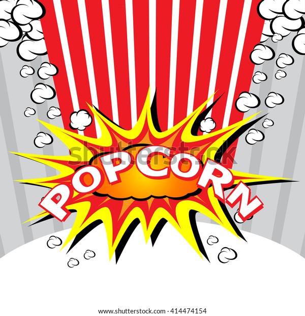 Popcorn Design Explosion Cartoon Vector Illustration Stock Vector ...