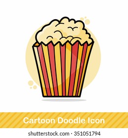 Popcorn Doodle Stock Vector (Royalty Free) 351051794 | Shutterstock