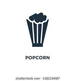 Popcorn Icon Black Filled Vector Illustration Stock Vector (Royalty ...