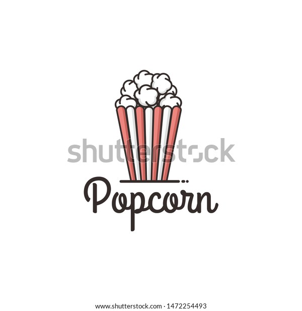 Popcorn Logo Icon Design Template Stock Vector (Royalty Free ...