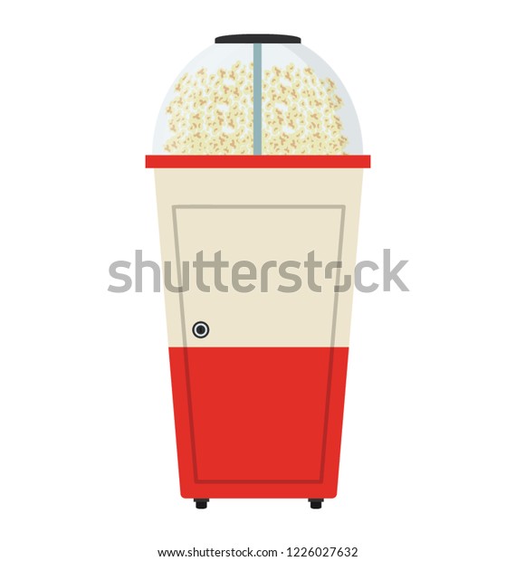 Popcorn Machine Automated Dispensing Pop Coins Stock Vector (Royalty ...