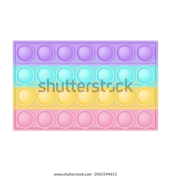 Popit Figure Rectangle Fashionable Silicon Toy Stock Vector (Royalty ...