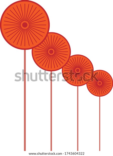 Poppy Flower Logo Design Vector Stock Stock Vector (Royalty Free ...