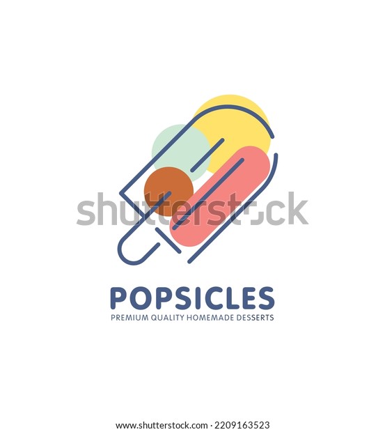Popsicle Logo Design Template Ice Cream Stock Vector (Royalty Free ...