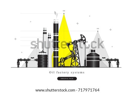 Popularity Oil Refinery Modern Layouts Industry Stock Vector (Royalty ...