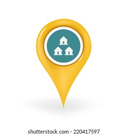 Populated Location Stock Vector (Royalty Free) 220417597 | Shutterstock
