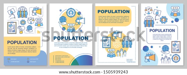 Population Brochure Template Flyer Booklet Leaflet Stock Vector ...