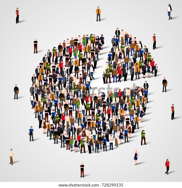 Population Demographics Report Pie Chart Composed Stock Vector (Royalty ...