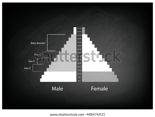 Population Demography Illustration Population Pyramids Chart Stock ...