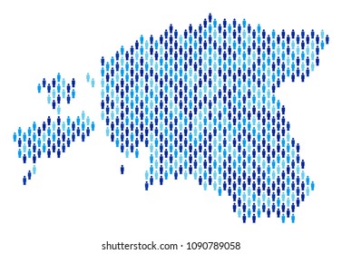Population Estonia Map Demography Vector Abstraction Stock Vector ...