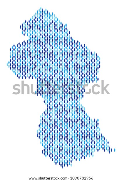 Population Guyana Map Demography Vector Pattern Stock Vector (Royalty ...