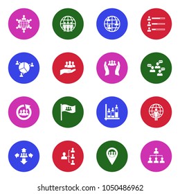 Population Icons White Flat Design Circle Stock Vector (Royalty Free ...